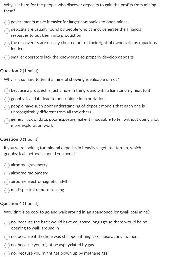 Solved Why is it hard for the people who discover deposits | Chegg.com