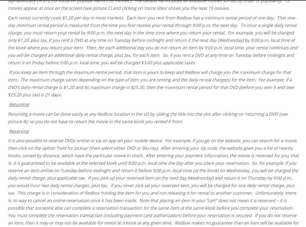 Solved Problem 5 (20 points): Consider the retailer Redbox: | Chegg.com