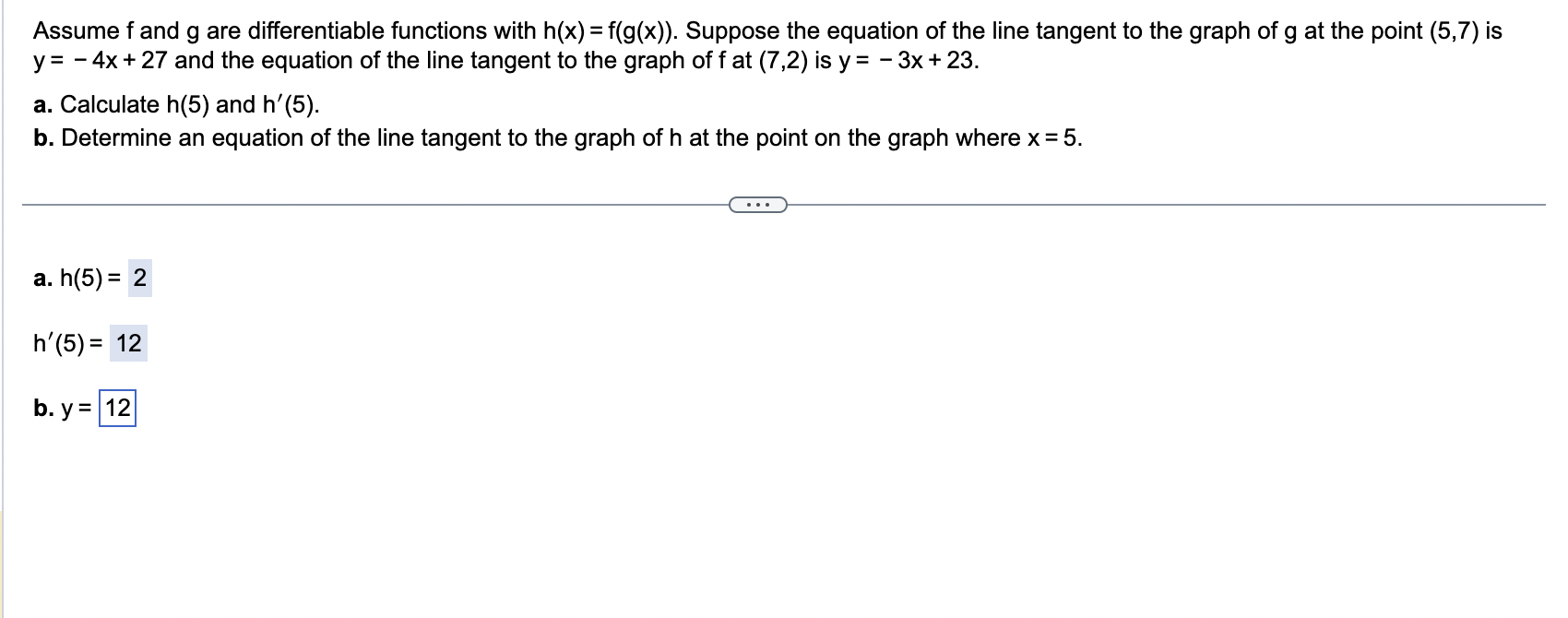 Solved Assume f and g are differentiable functions with | Chegg.com