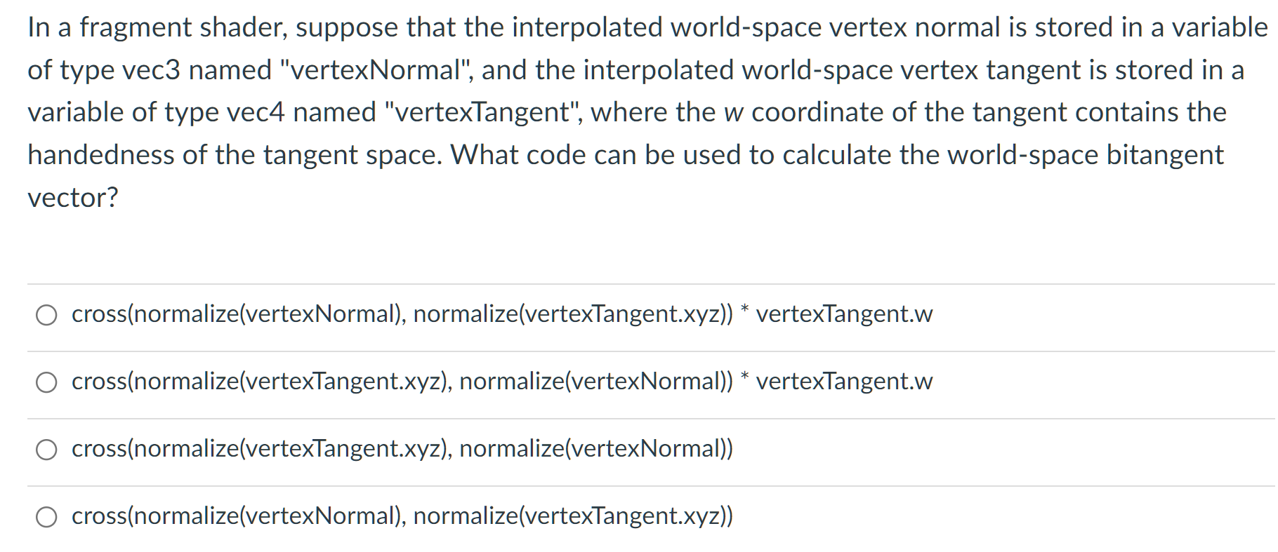 Solved In a fragment shader, suppose that the interpolated | Chegg.com