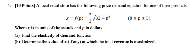 Solved 5. [10 Points] A local retail store has the following | Chegg.com
