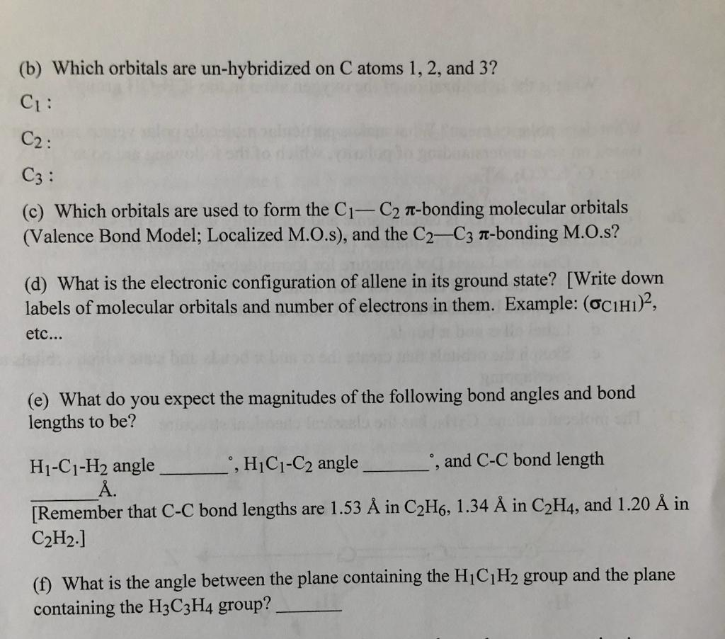 Solved 27. The molecule allene, C3H4, has the classical | Chegg.com