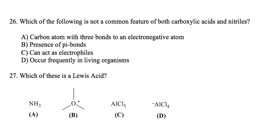 Solved O Chem questions, just checking to see if my answers | Chegg.com