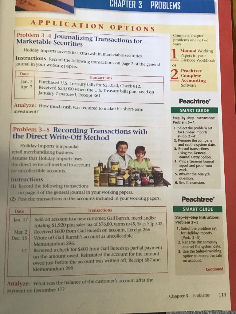 Solved Problem 3-4 Journalizing Transactions for Marketable | Chegg.com