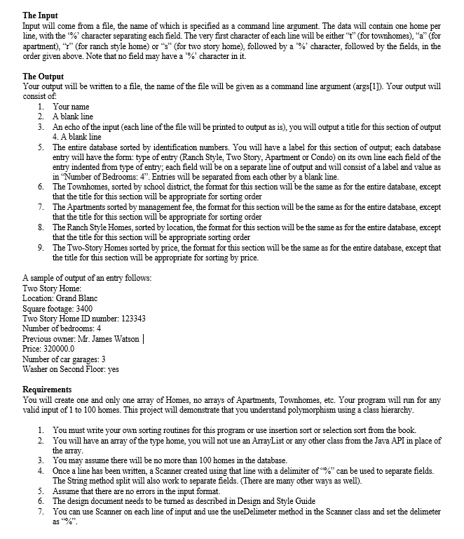 Inheritance and Polymorphism: In this project, you | Chegg.com