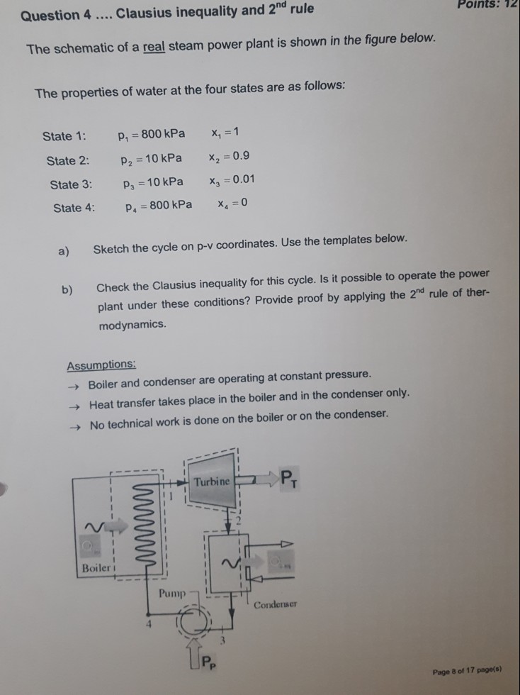 Solved Question 4..... Clausius inequality and 2nd rule The | Chegg.com