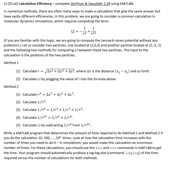 Solved [20 pt] ﻿Calculation Efficiency - ﻿complete Dorfman & | Chegg.com