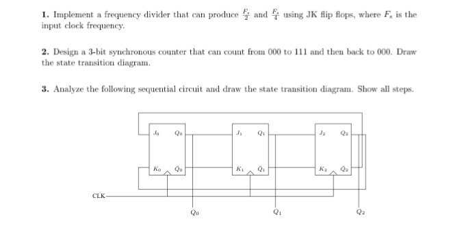 Solved 1. Implement a frequency divider that can produce | Chegg.com
