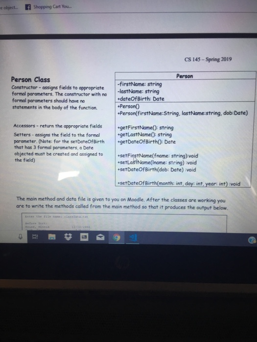 Solved i meed main.cpp, person.cpp, date.cpp, date.h, and | Chegg.com