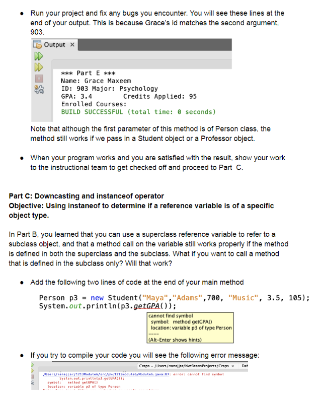ITSC 1213 - Inheritance Part 3 This lab is a | Chegg.com