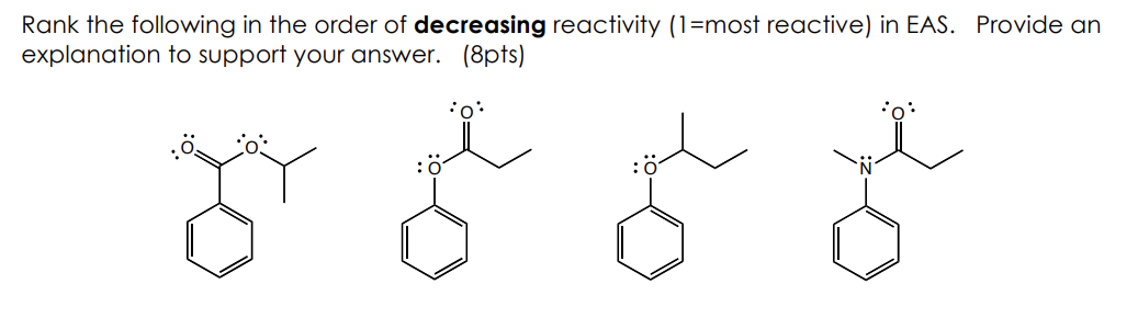 Solved 1). ﻿Rank the following in the order of decreasing | Chegg.com