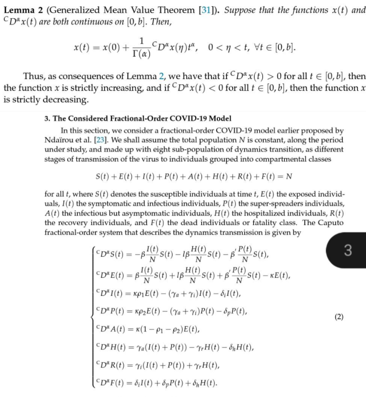 Lemma 2 (Generalized Mean Value Theorem [31]). | Chegg.com