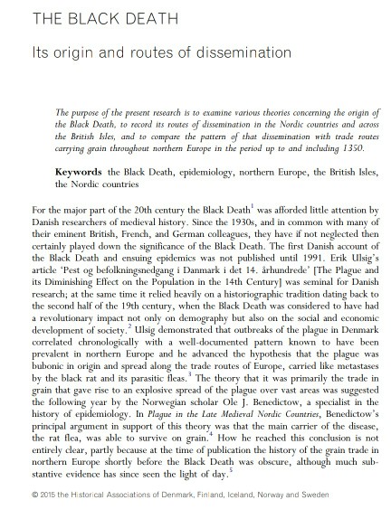 Article of "The Black Death: Its origin and routes of | Chegg.com