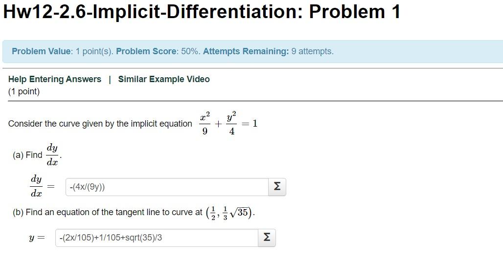 Solved Consider the curve given by the implicit equation | Chegg.com