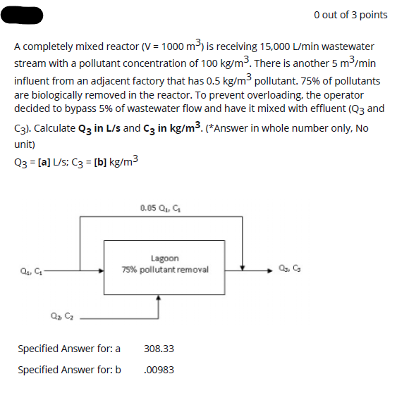 Solved A completely mixed reactor \\( \\left(V=1000 | Chegg.com