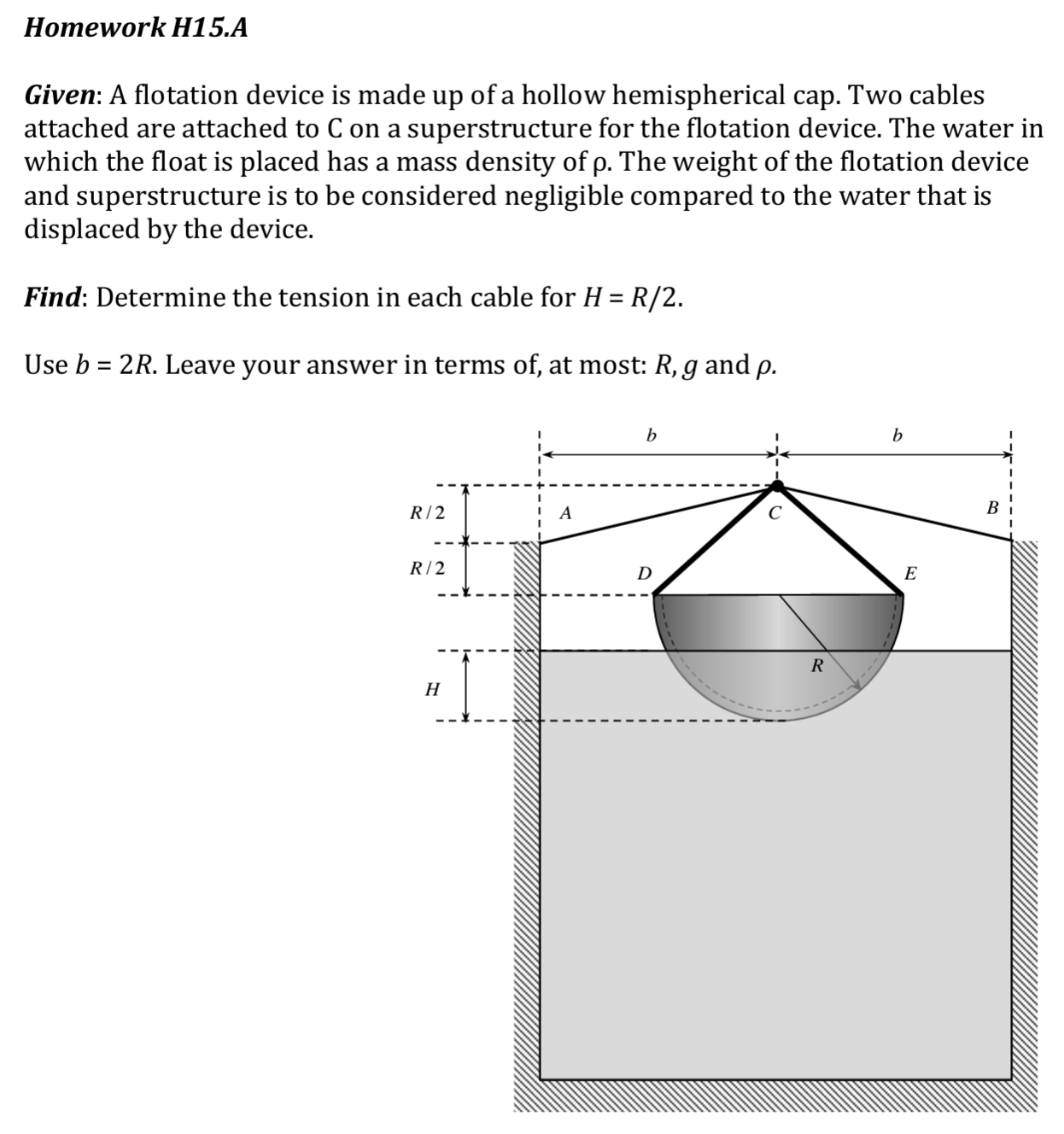 Solved Given: A flotation device is made up of a hollow | Chegg.com