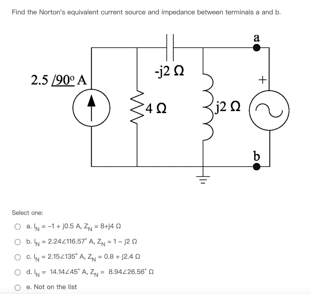 Solved Find the Norton's equivalent current source and | Chegg.com