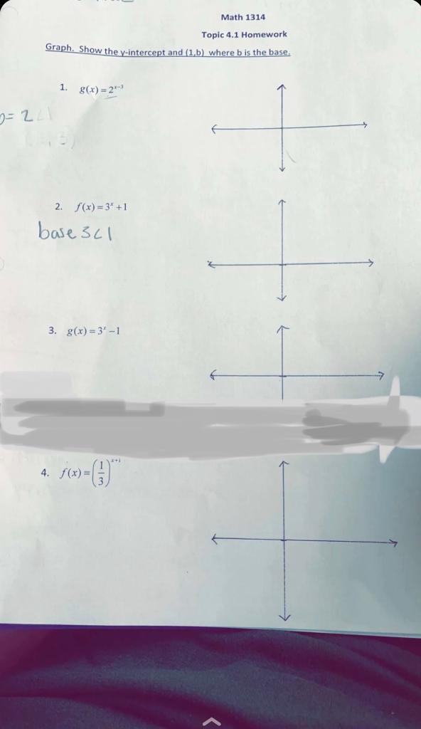 Solved Math 1314 Topic 4.1 Homework Graph. Show the | Chegg.com