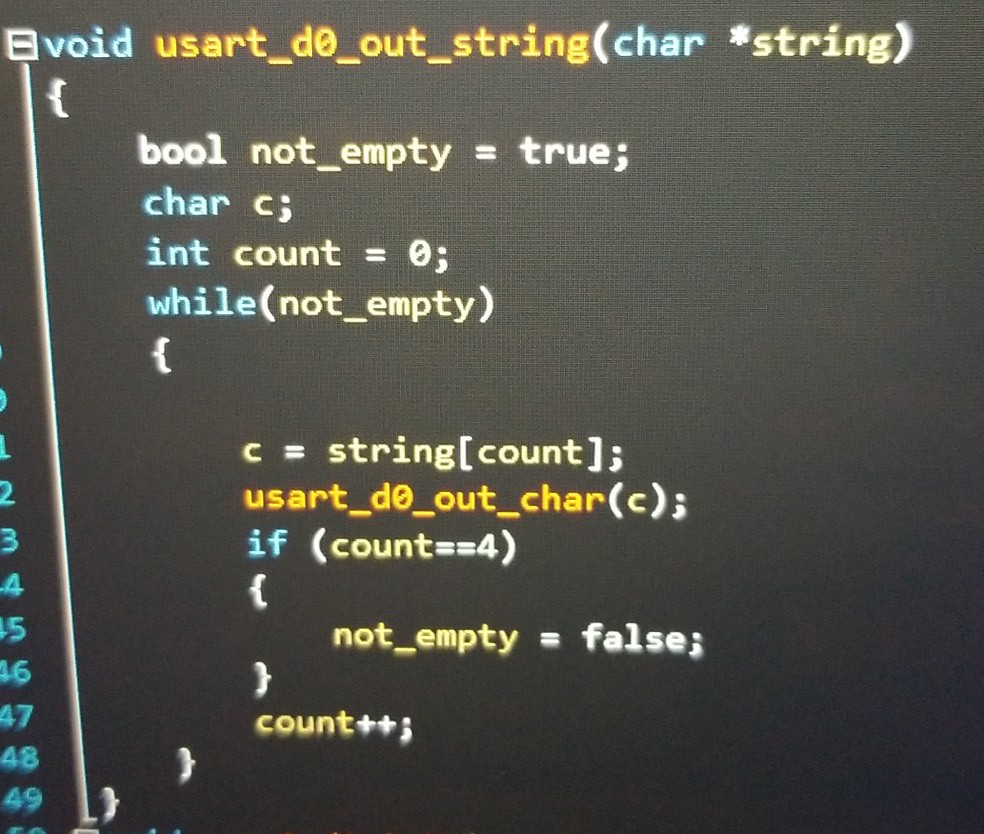 Evoid usart de_out string(char *string) bool not | Chegg.com