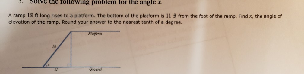 Solved 5. Solve the following problem for the angle x. A | Chegg.com