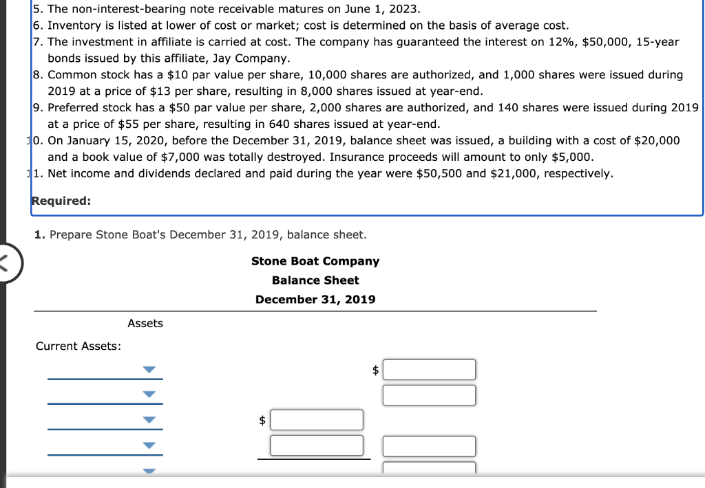 Solved Comprehensive Balance Sheet Schedules And Notes Chegg