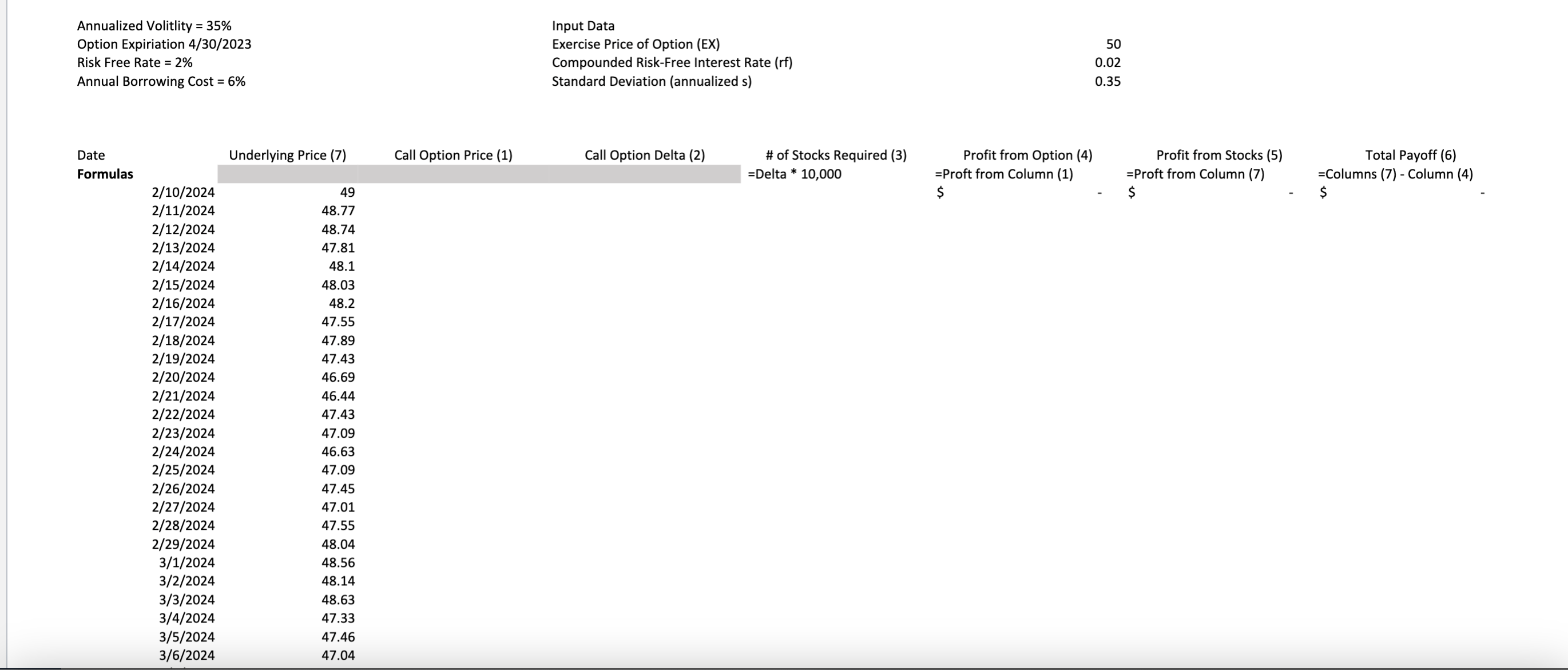 Solved Using the spreadsheet provided, simulate a portfolio | Chegg.com