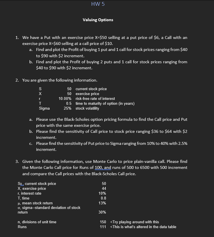 1. We have a Put with an exercise price X=$50 selling | Chegg.com