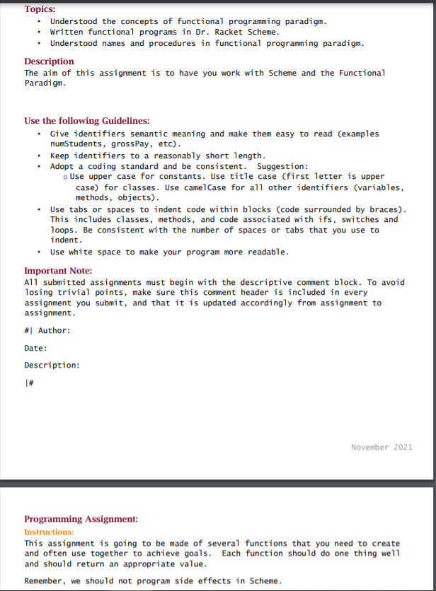 Topics: Understood the concepts of functional | Chegg.com
