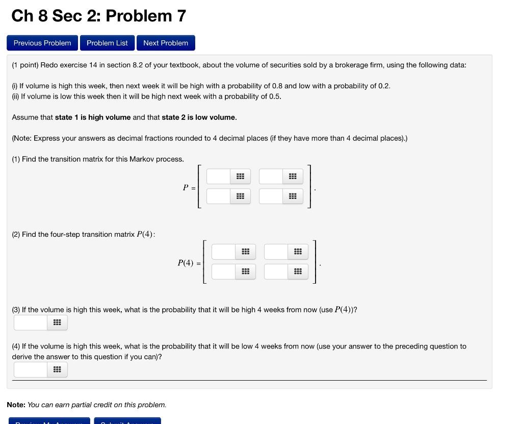 Solved Ch 8 Sec 2: Problem 7 Previous Problem Problem List | Chegg.com