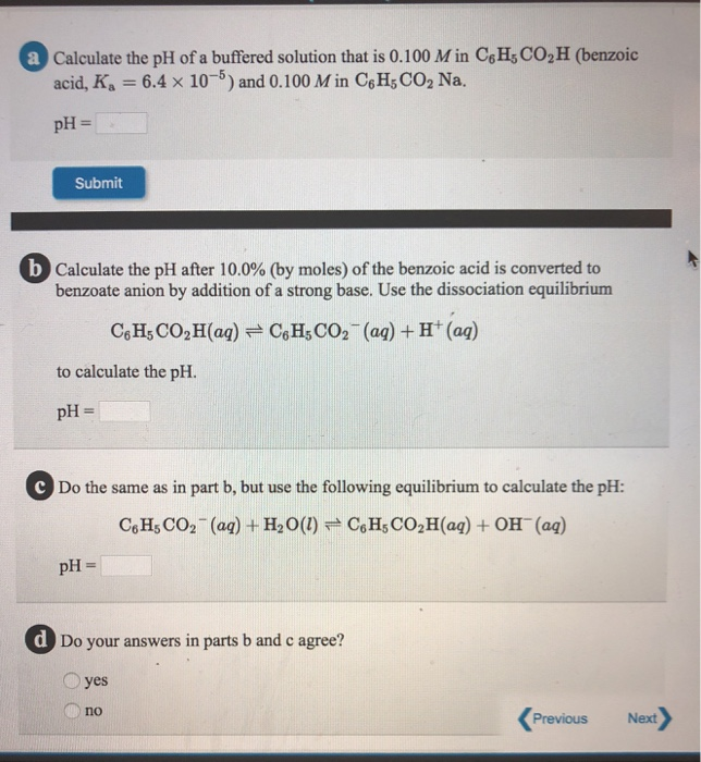 Solved a Calculate the pH of a buffered solution that is | Chegg.com