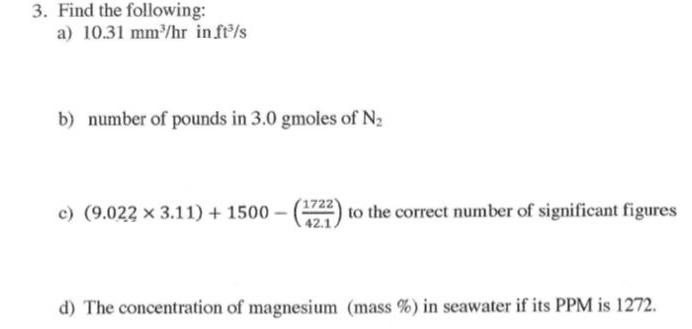 Solved 1. The modified equation for flow over a rectangular | Chegg.com