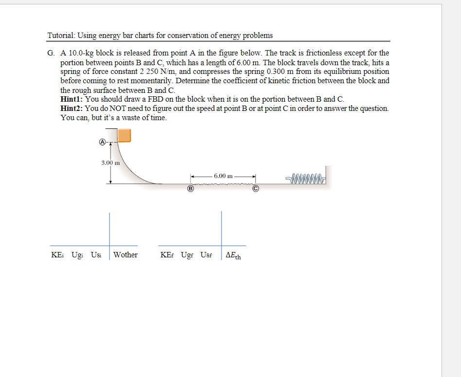 Solved Tutorial: Using energy bar charts for conservation of | Chegg.com