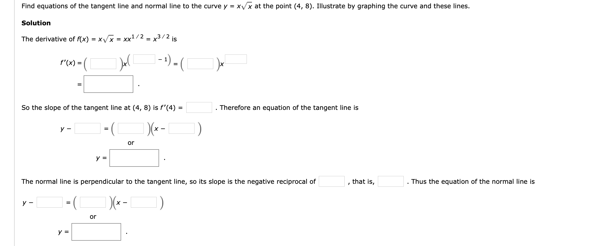 Solved Find equations of the tangent line and normal line to | Chegg.com