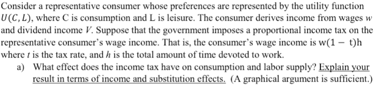 Solved Consider a representative consumer whose preferences | Chegg.com