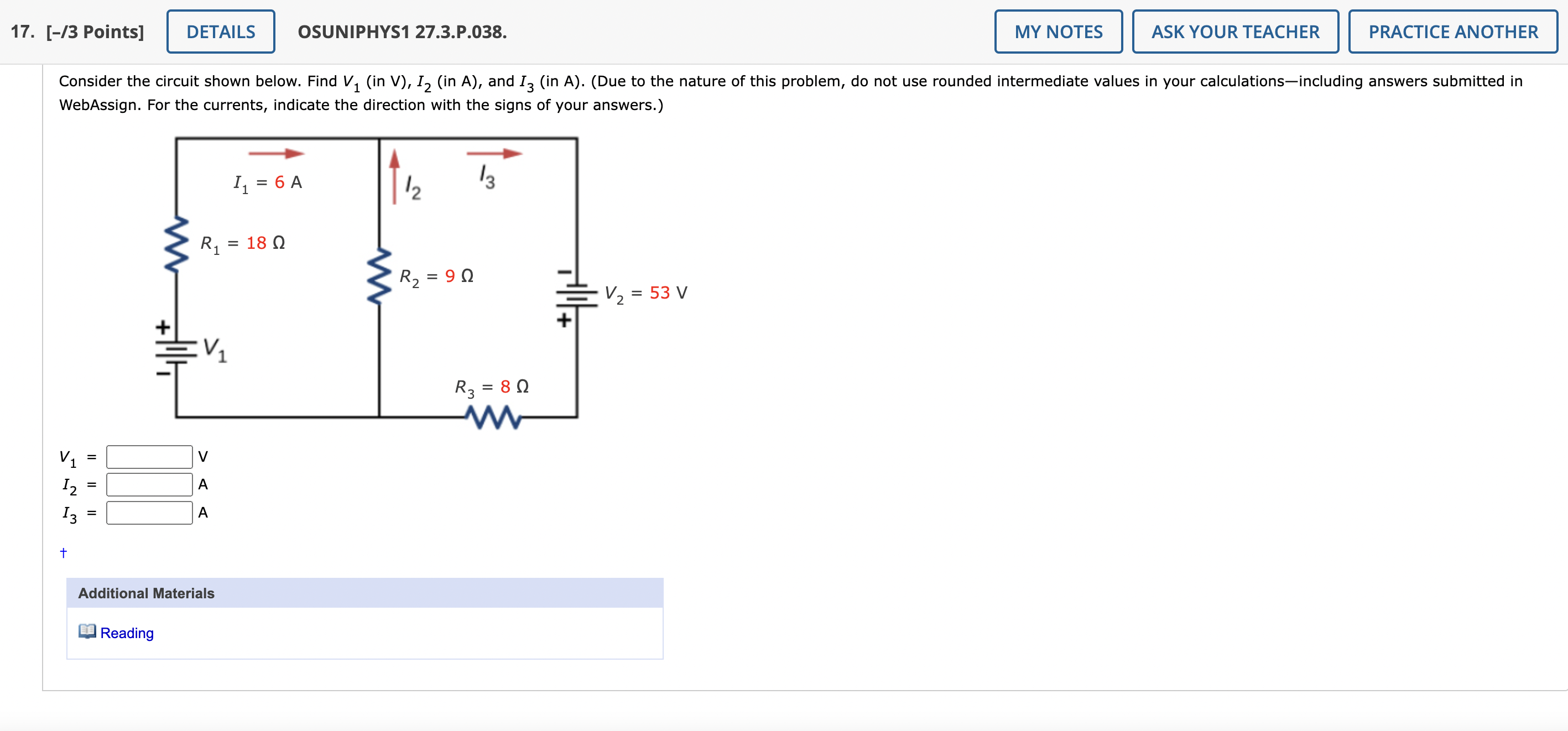 Solved 3 Points Osuniphys1 273p038 Webassign For 