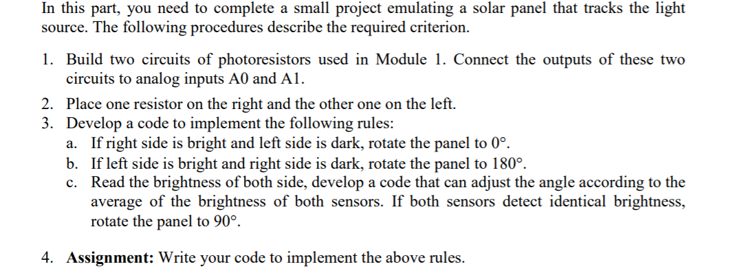 In this part, you need to complete a small project | Chegg.com