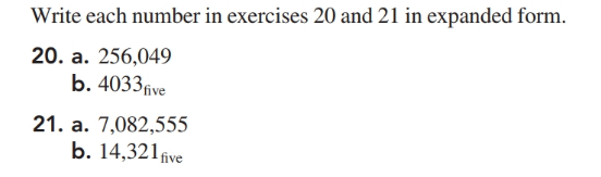 Solved Write each number in exercises 20 and 21 in expanded | Chegg.com