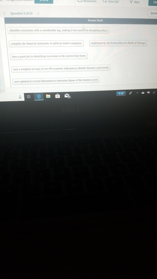 Solved Resources LX Give Up? V Hint Question 5 of 22 > Quest | Chegg.com