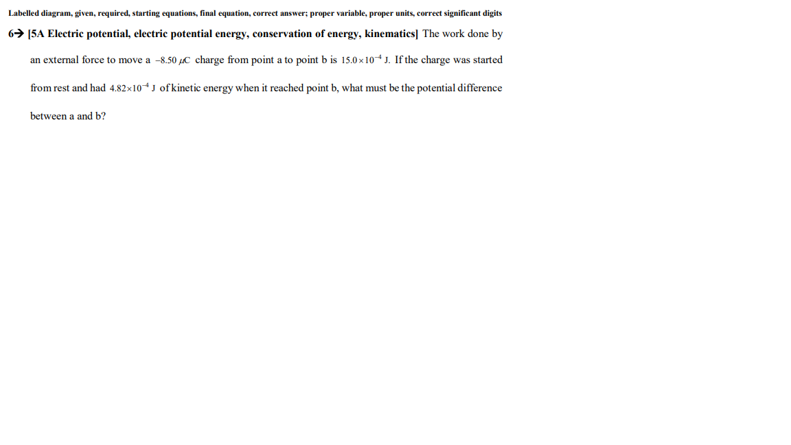 Solved Labelled diagram, given, required, starting | Chegg.com