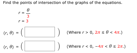 Solved Find the points of intersection of the graphs of the | Chegg.com