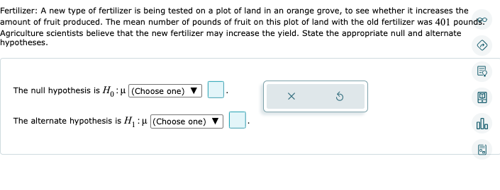 Solved Fertilizer: A new type of fertilizer is being tested | Chegg.com