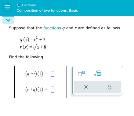 Solved Suppose that the functions q and r are defined as | Chegg.com
