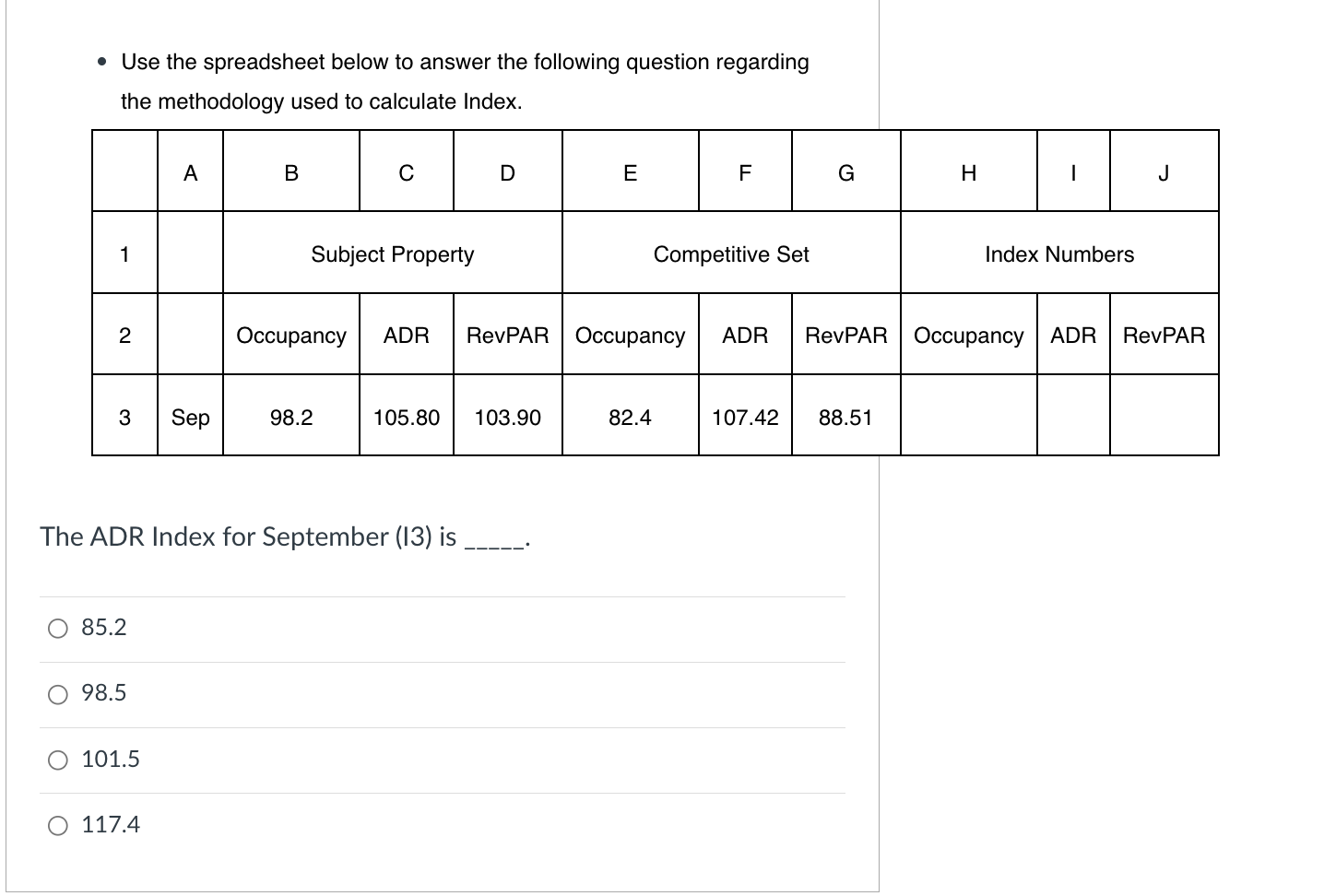 Solved Use the spreadsheet below to answer the following | Chegg.com