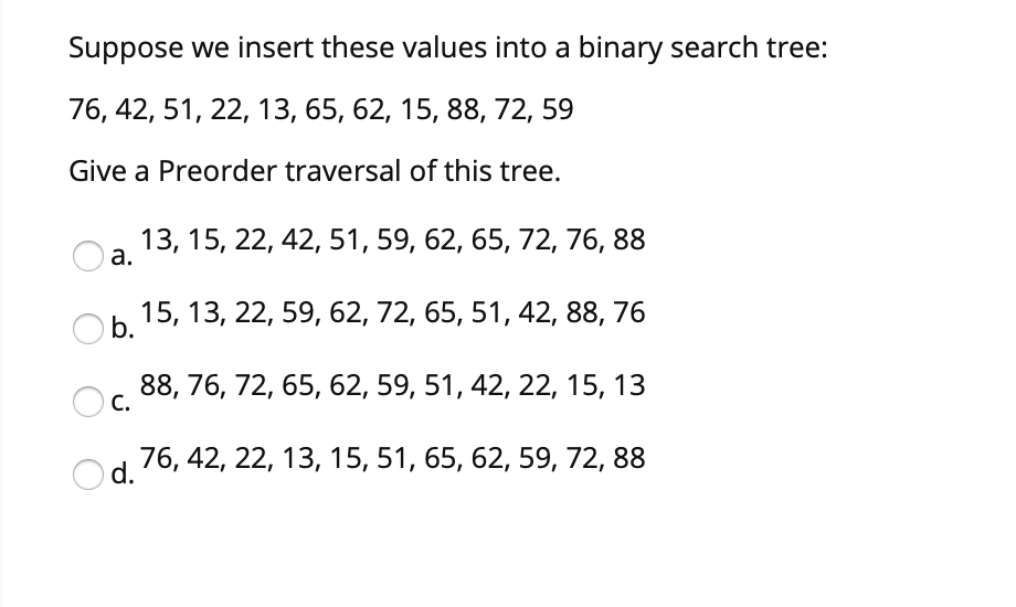 Solved Suppose we insert these values into a binary search | Chegg.com