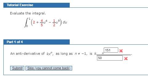 Solved Tutorial Exercise Evaluate the integral. ༼(: , , - | Chegg.com