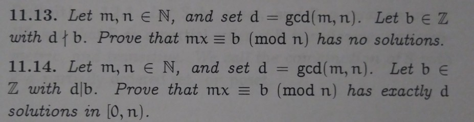 Solved 11.13. Let m, n E N, and set d = gcd(m, n). Let bez | Chegg.com Solved 11.13. Let m, n E N, and set d = gcd(m, n). Let bez | Chegg.com