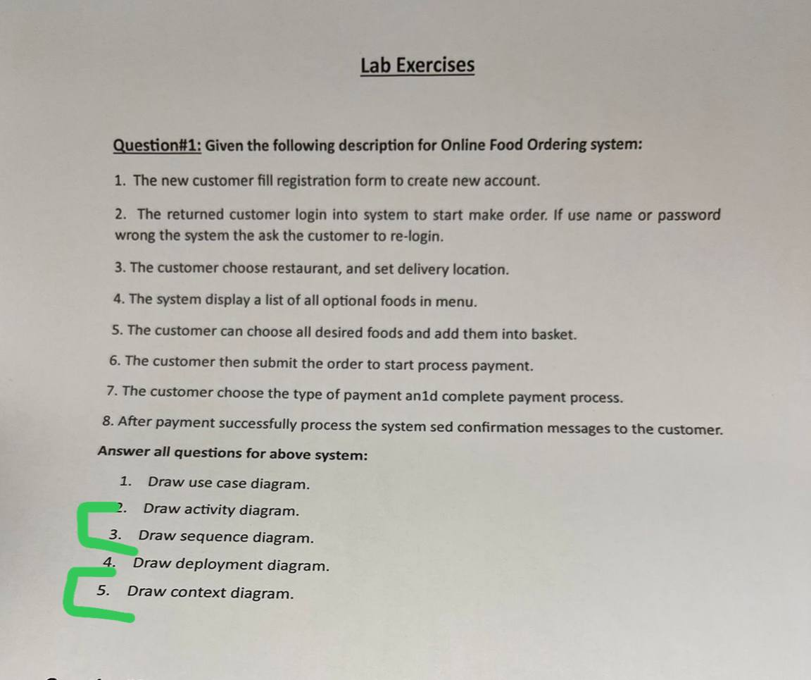 Solved Question\#1: Given the following description for | Chegg.com