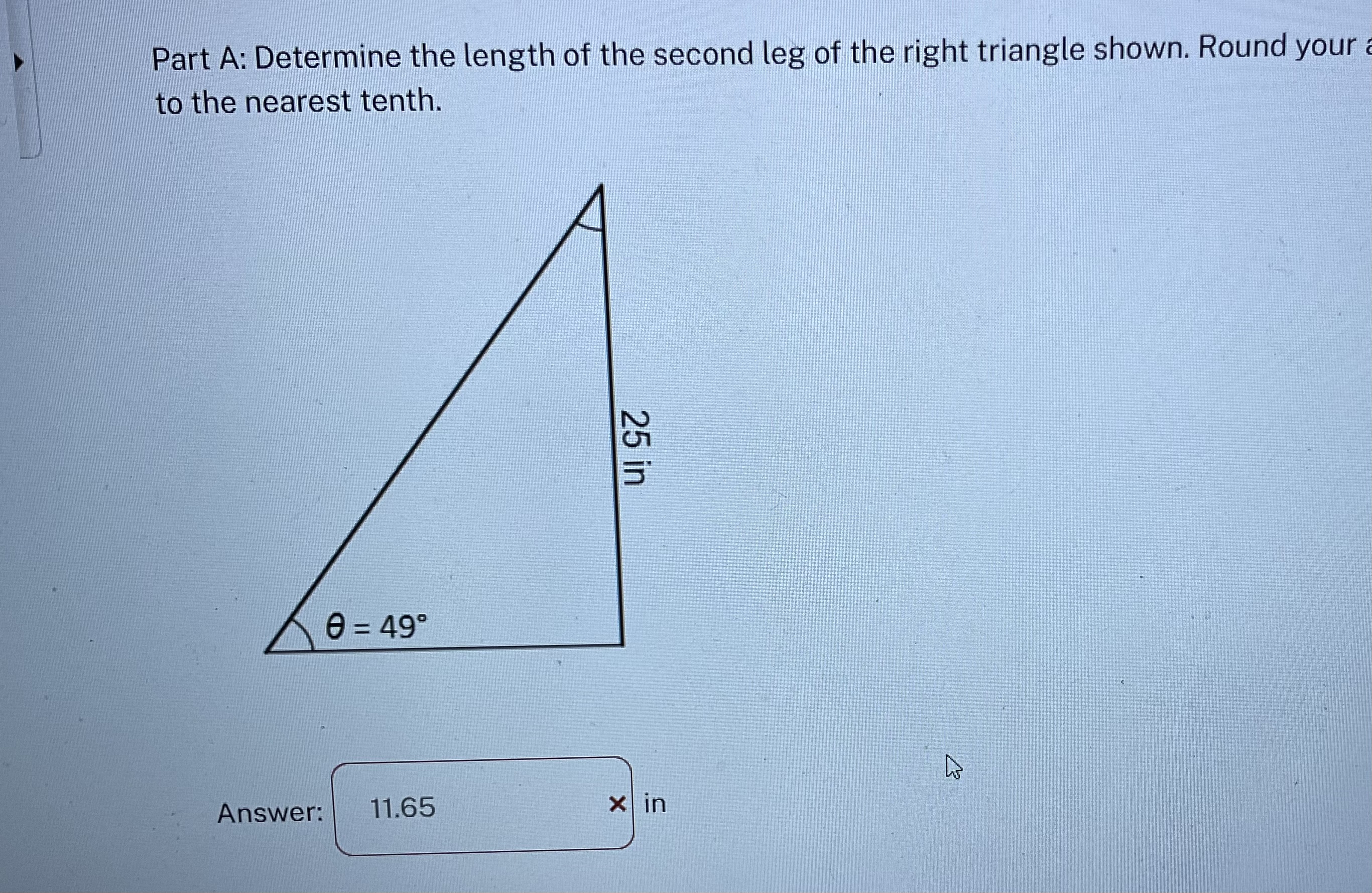Solved Part A: Determine the length of the second leg of the | Chegg.com