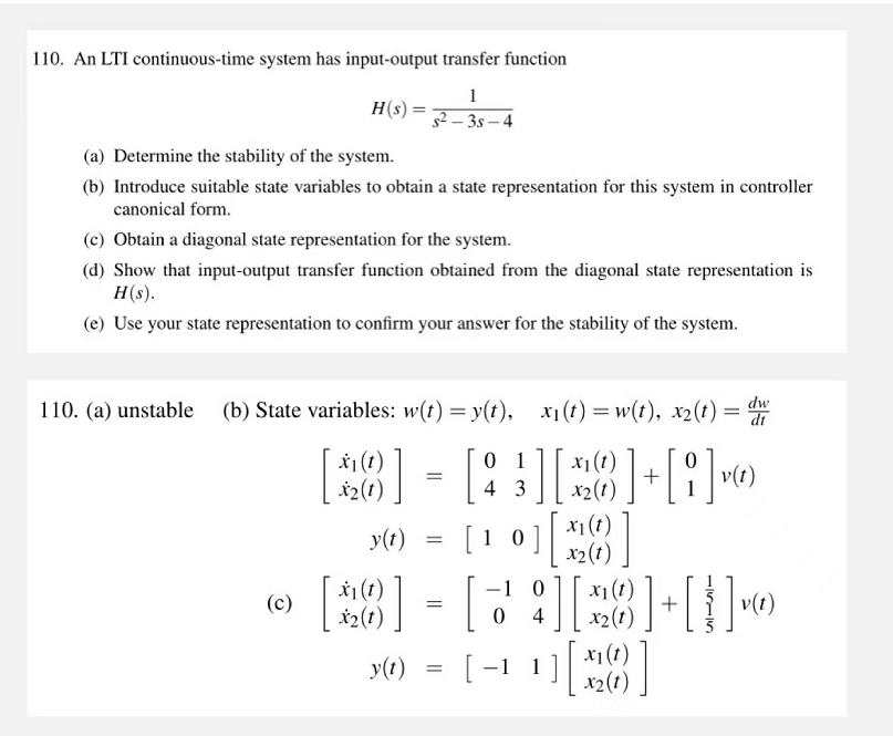Solved 110. An LTI continuous-time system has input-output | Chegg.com
