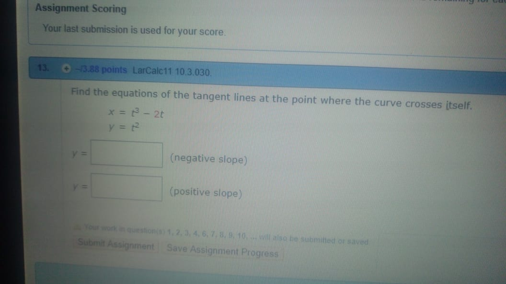 Solved Assignment Scoring Your last submission is used for | Chegg.com